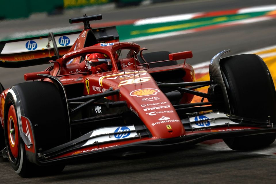 F1: Leclerc lidera TL1 em Singapura com Norris P2, Verstappen P4