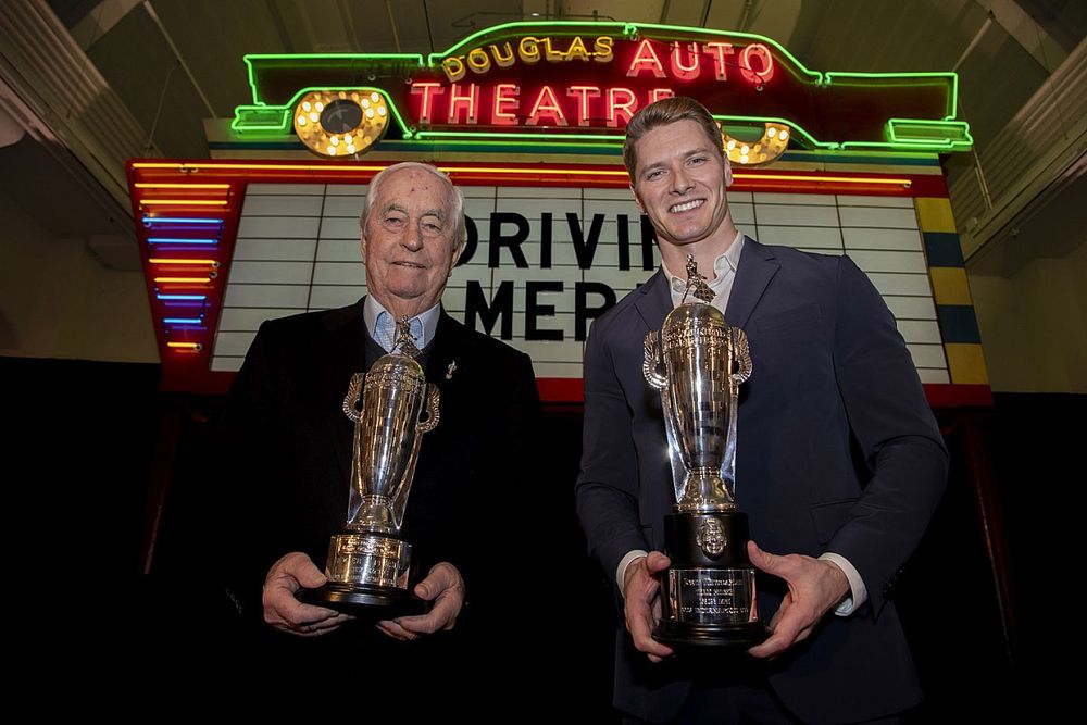 Josef Newgarden, Roger Penske awarded Baby Borgs at The Henry Ford Museum