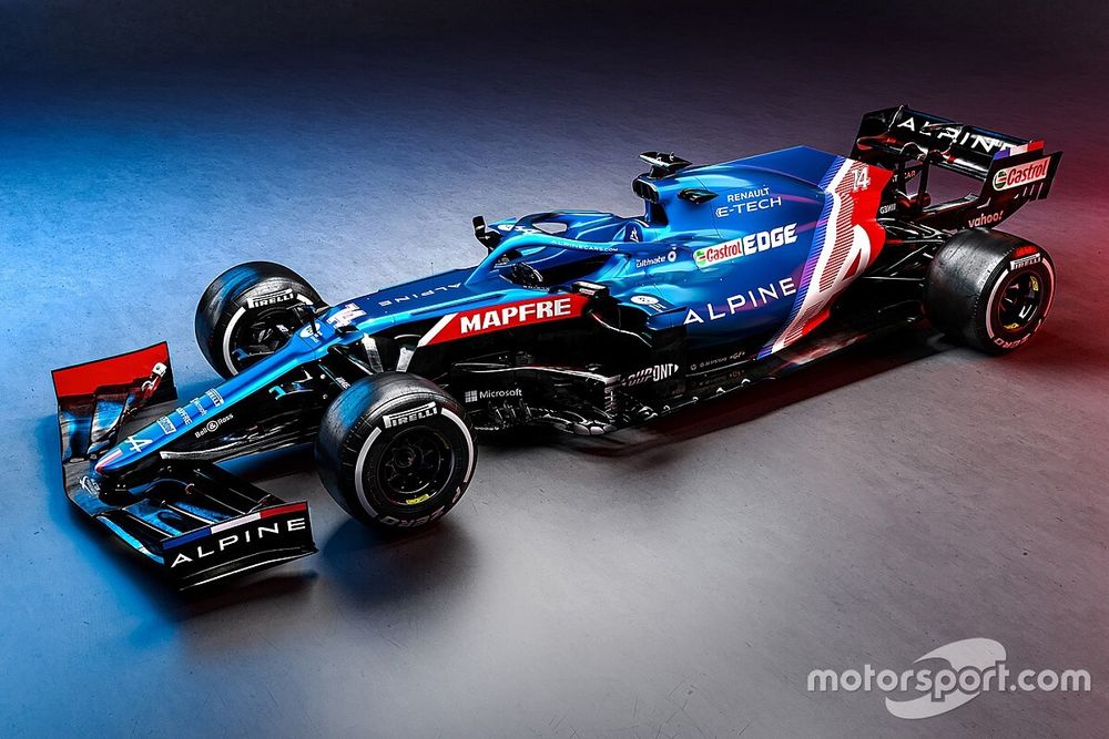 Alpine stelt auto met blauwe livery voor F1-seizoen 2021 voor