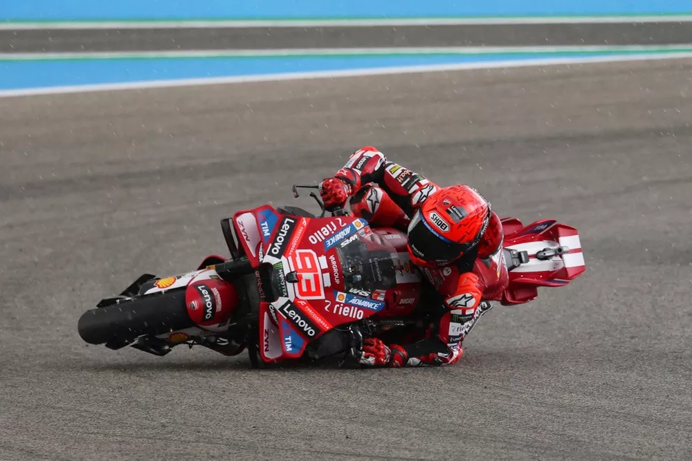 MotoGP Spanish GP: Marquez wins chaotic sprint race despite crash