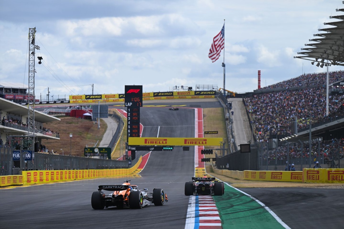 De startopstelling voor F1-sprintrace Grand Prix van de Verenigde Staten