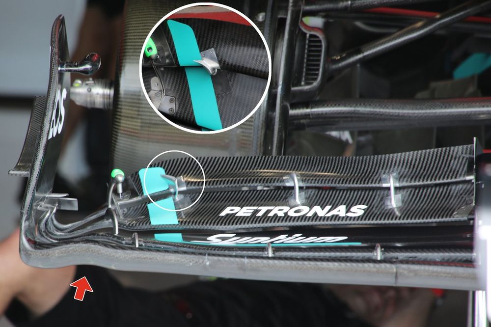 Mercedes dévoile son nouvel aileron avant à Silverstone