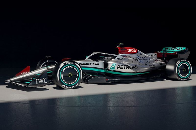 Mercedes unveils new W13 F1 car with silver livery