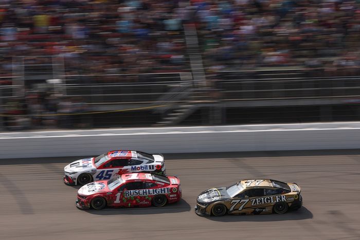 Cole Custer reacts to race-ending Michigan NASCAR Cup wreck