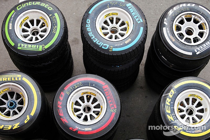 P Zero White Medium and Yellow Soft tyres for the first evening Grand ...